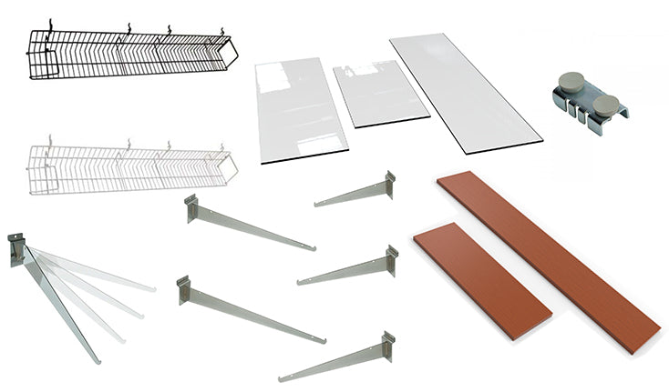 Slatwall - Shelves & Brackets | Store Fixtures & Displays | Tebo Store ...