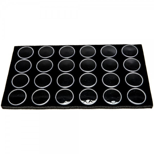 Gem Jars Thirty-Six With Black Foam – Tebo Store Fixtures