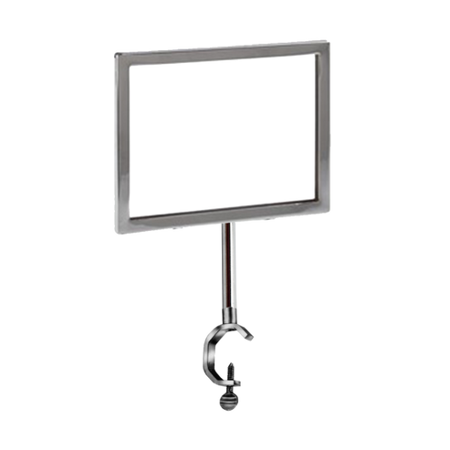 Complete Metal Sign Holder 7"W x 5.5"H for Clothing Racks | Tebo